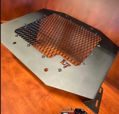 Lucky 7 Yamaha Grizzly Kodiak 550 700 Radiator Relocation Kit Powder C ...